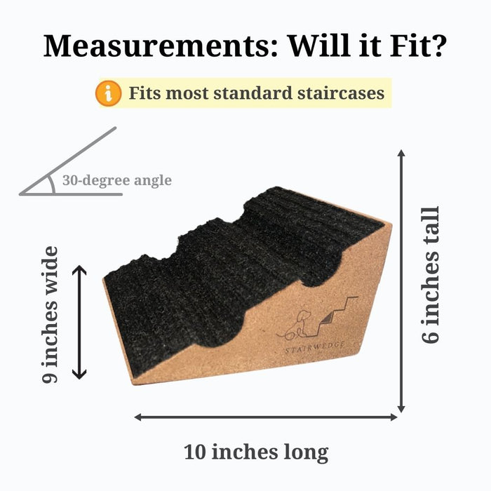 Stairwedge - NEW Enhanced Grooved Design! Dog Ramp for Small Dogs - Ve
